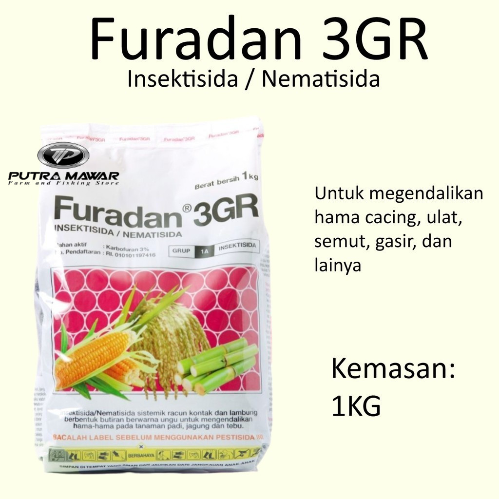 Jual Insektisda / Nematisida Furadan 3gr 1 Kg Obat Racun Pembasmi Hama ...
