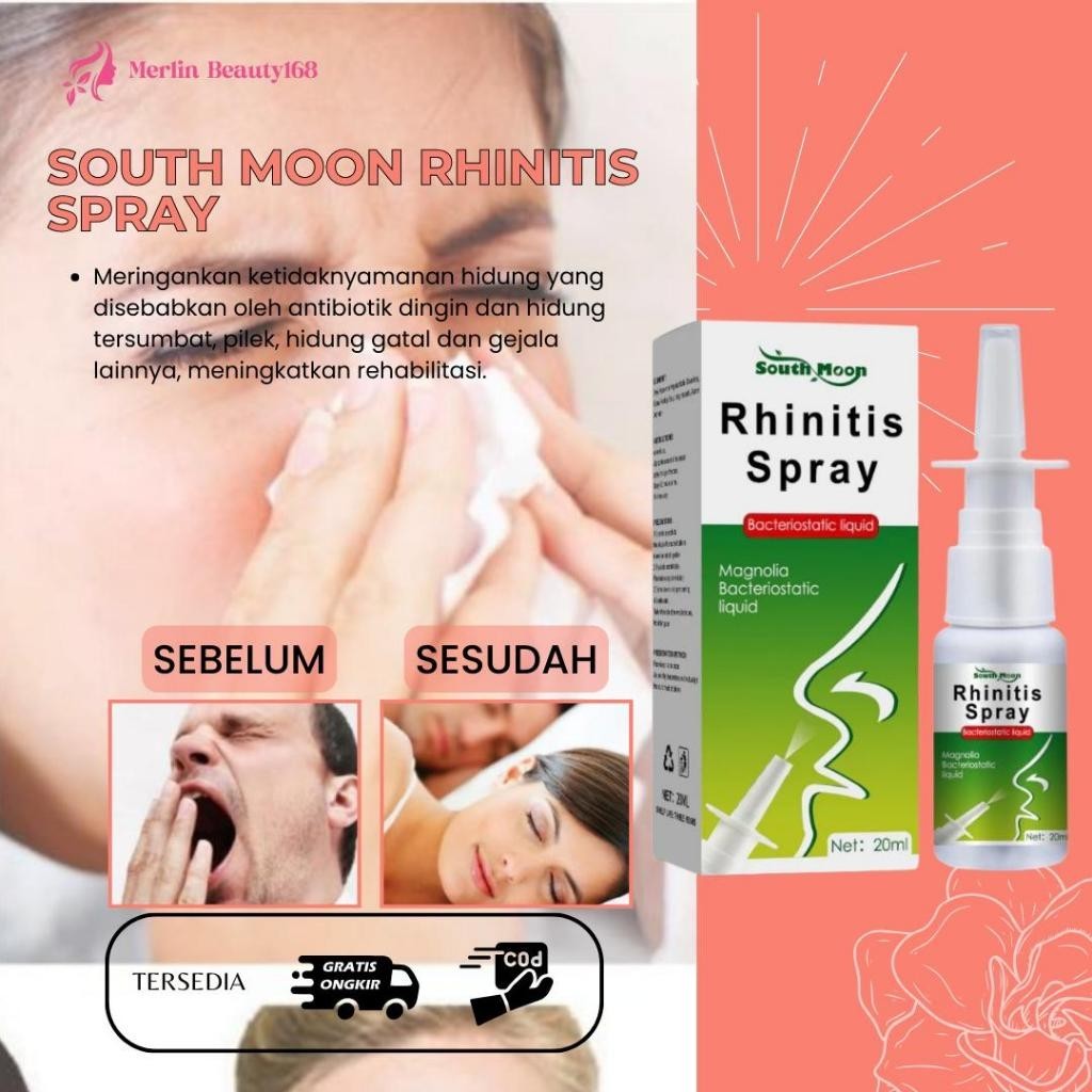 Jual South Moon Rhinitis Spray 20ml Sinutis Nasal Sprays Anti Snoring ...