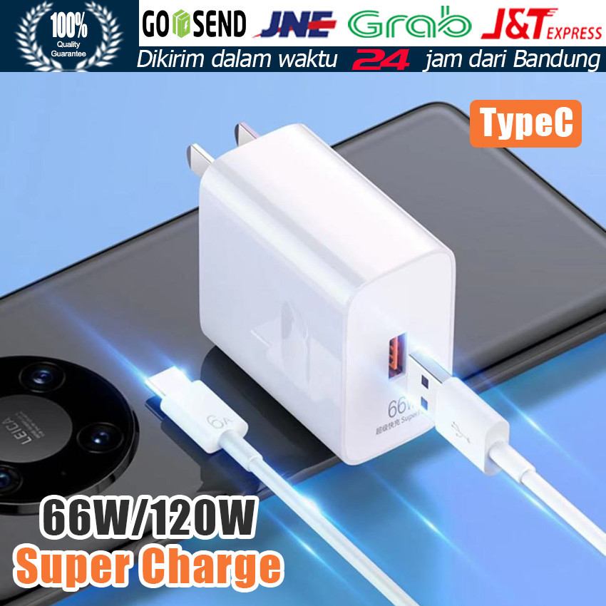 Jual 66W/120W Charger Huawei Daya Super Cepat + Kabel Pengisian Cepat 1/2 Meter | Shopee Indonesia