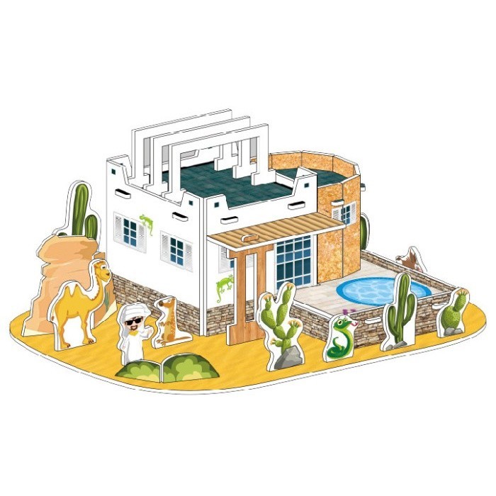 Jual Mainan craft 3D Foam, Mainan puzzle busa 3D susun DIY Rumah ...