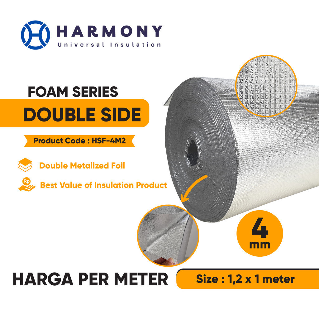 Jual HARMONY SHIELD Foam Peredam Suhu Panas & Dingin 4mm Double Side ...