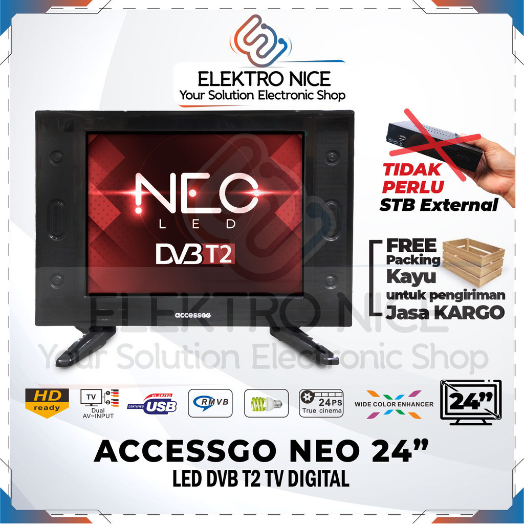Jual TV LED ACCESSGO 24 Inch DVB T2 Android 12 Smart TV DIGITAL ...