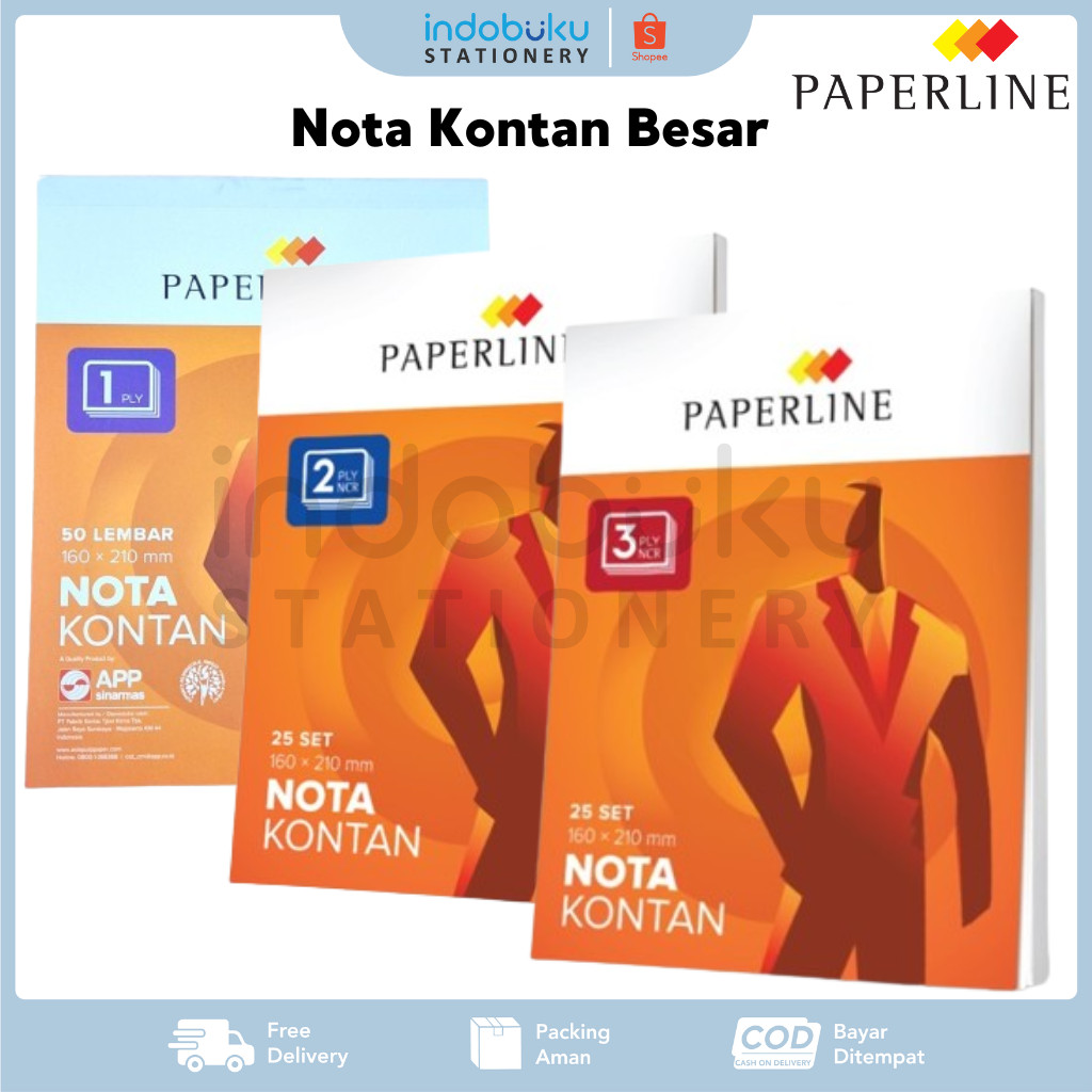Jual Nota Kontan Besar Paperline Nota Tulis 1 Ply/ 2 Ply/ 3 Ply ...