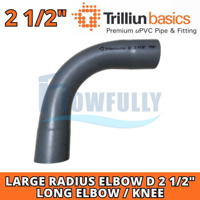 Jual LARGE RADIUS ELBOW D 2 1/2 INCH TRILLIUN PVC BEND BOCK LONG ELBOW ...