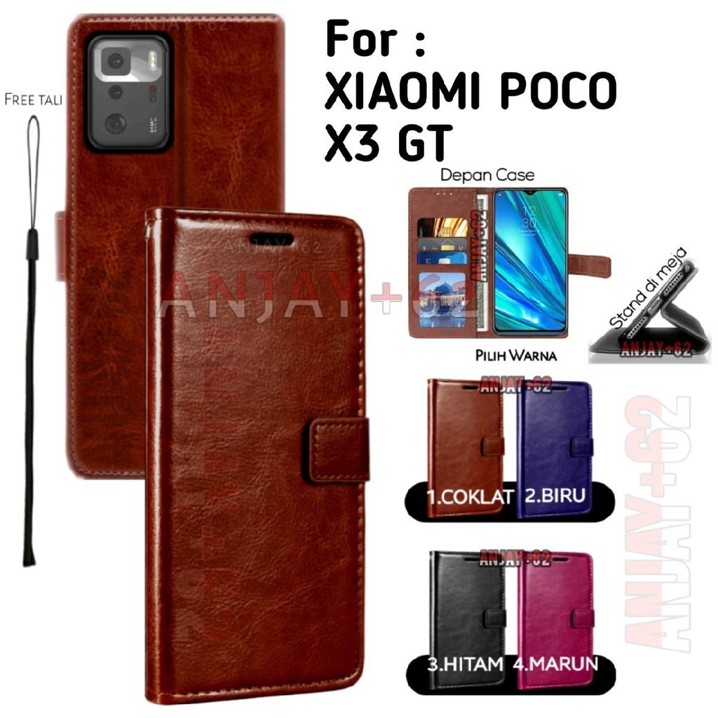 Jual Flip Cover Case Untuk Xiaomi Poco X3 Gt Dompet Kulit Standing ...