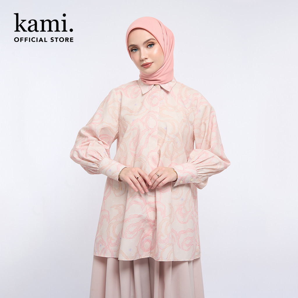 Jual Kami Akasha Bishop Sleeve Top Atasan Lengan Panjang Wanita ...