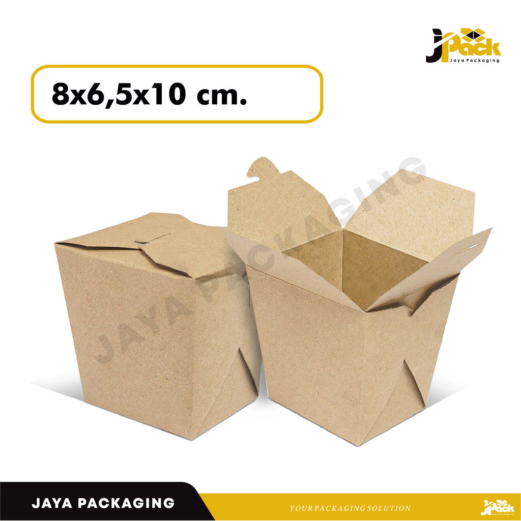 Jual Rice Box 8x6,5x10 cm size M (RB 02 K02) Kraft Paperfood/Foodpail ...