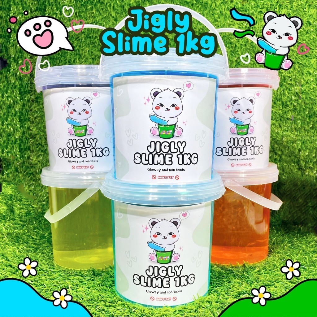 Jual SLIME JIGGLY 1000 ML BY SLIME BINTARO || SLIME JIGGLY 1000 ML TERMURAH || SLIME TERCANTIK ...