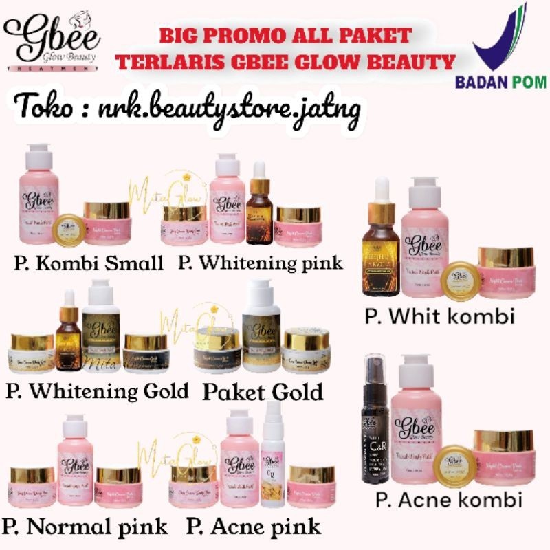 Jual PROMO || PAKET KECANTIKAN GBEE GLOW BEAUTY / PERAWATAN WAJAH ...