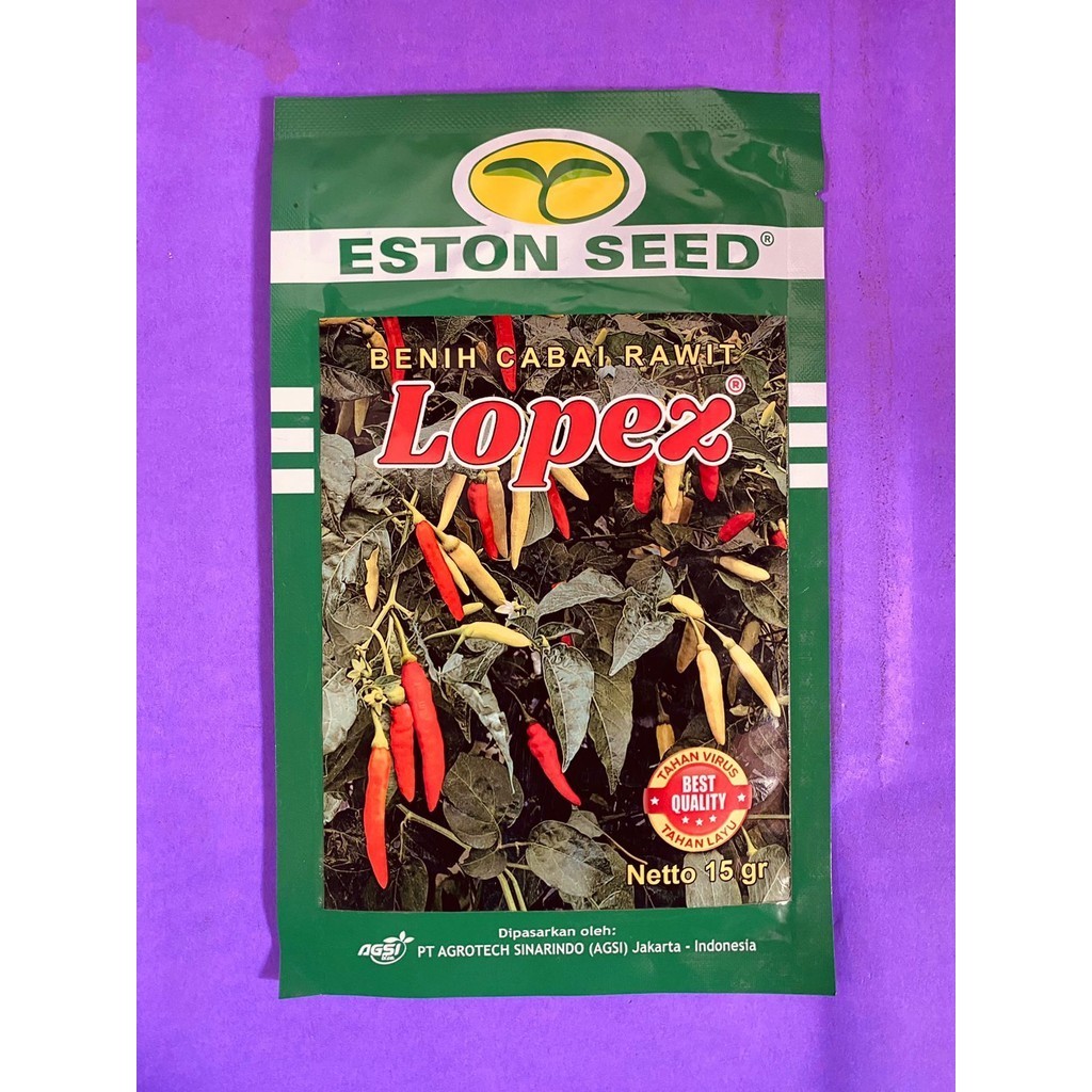 Jual Benih cabai rawit tahan gemini virus LOPEZ isi 10gr dari ESTON ...