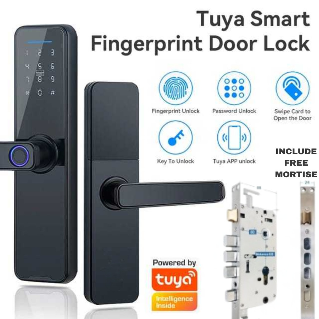 Jual (TUYA )Premium Smart Door Lock / Kunci pintu digital dengan ...