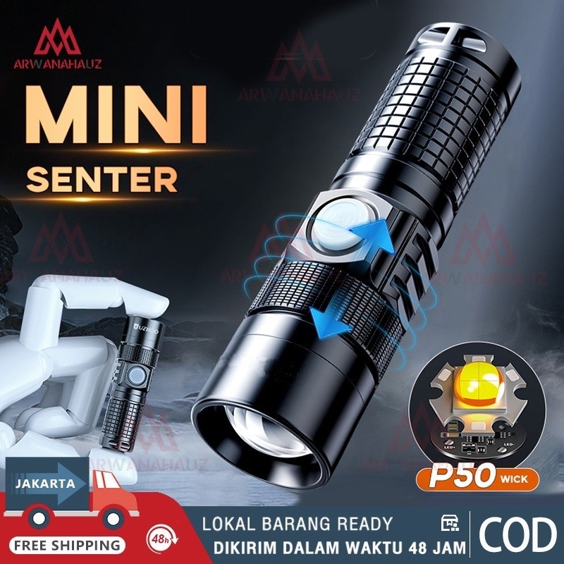 Jual Senter Super Mini Jarak Jauh 1000M Lampu Senter LED Senter Fokus ...