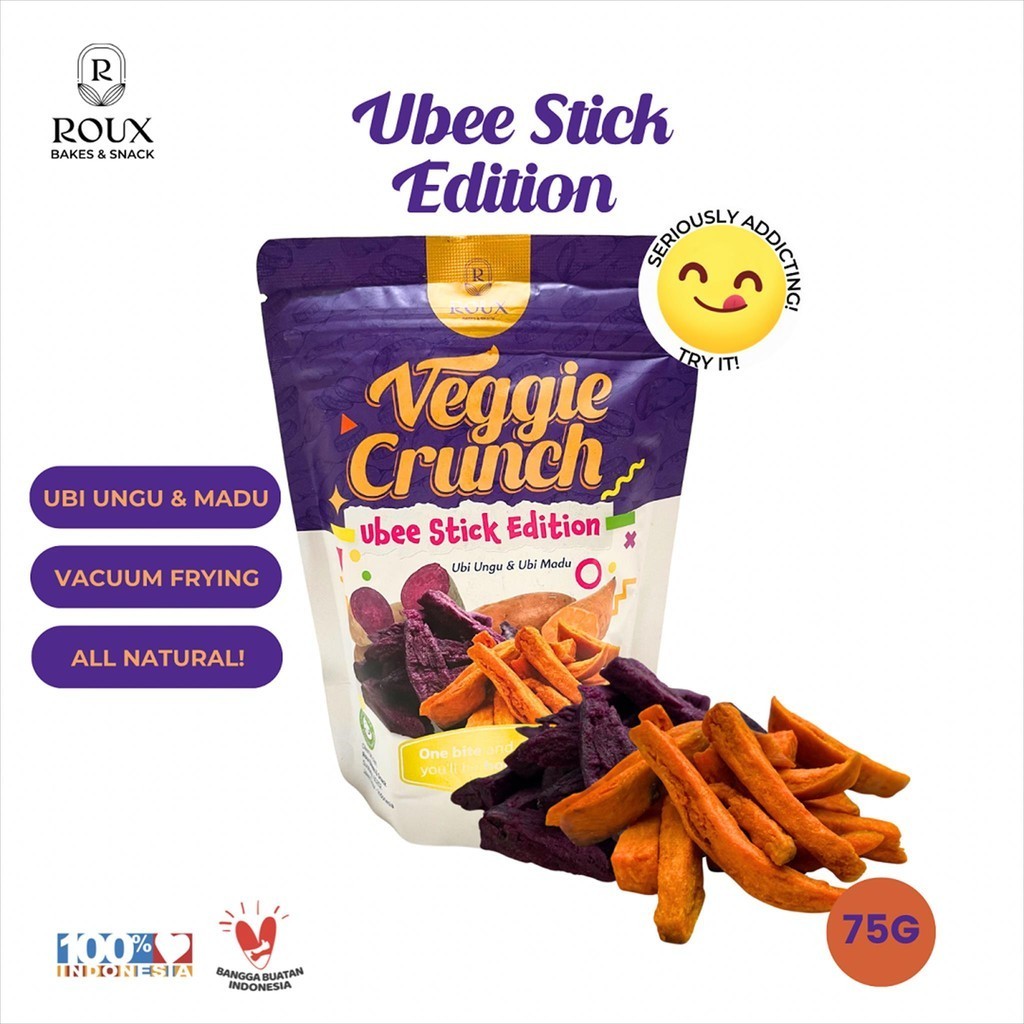 Jual Veggie Crunch Ubee Stick 75g ( Keripik Kripik Ubi Ungu & Ubi Madu ...