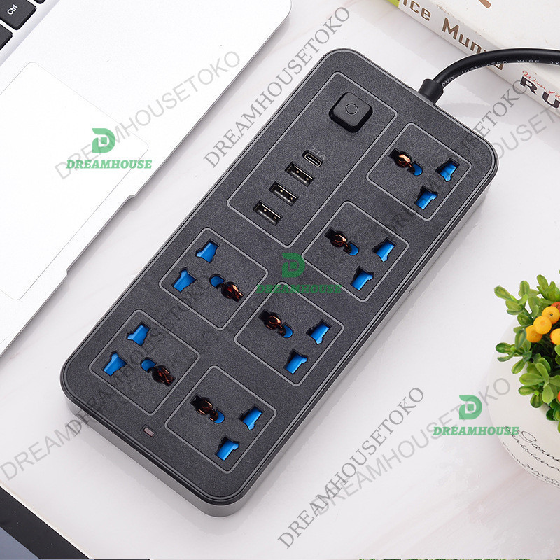 Jual Soket Stop Kontak USB dengan Sakelar Independen dengan 3 Port USB ...