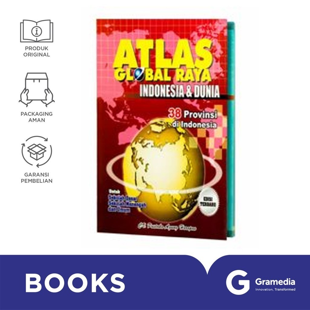 Jual Atlas Global Raya Indonesia & Dunia Besar 38 Provinsi Di Ind | Shopee Indonesia