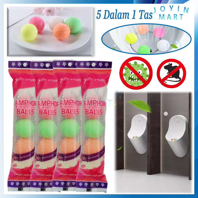 Jual Kamper Toilet Ball/Kapur Barus Toilet Warna 5 Pcs/Kamper Mandi ...