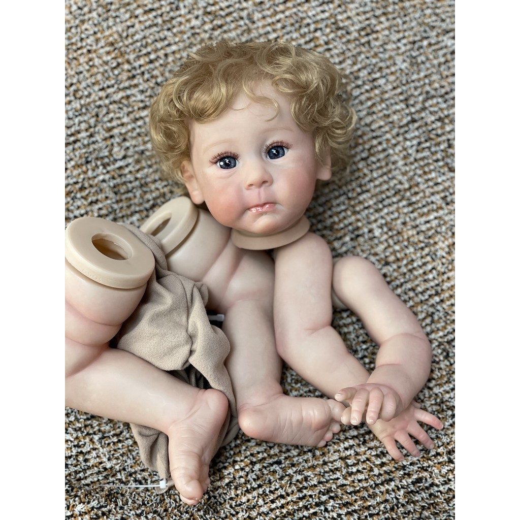 Jual 55cm DIY Huxley Kit Reborn With Rooted Hair Handmade Painted Skin ...