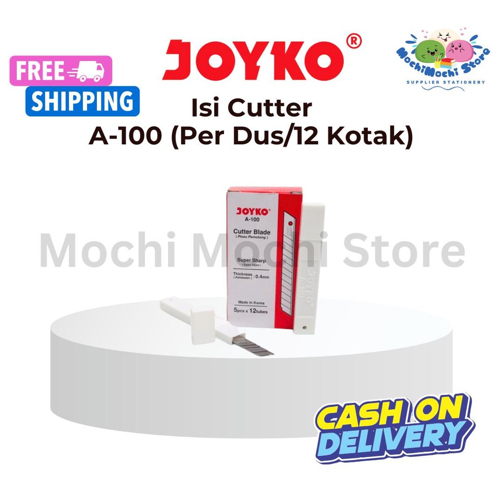 Jual PER DUS/12KOTAK/TUBE Cutter Blade Refill A-100 | Isi Pisau ...