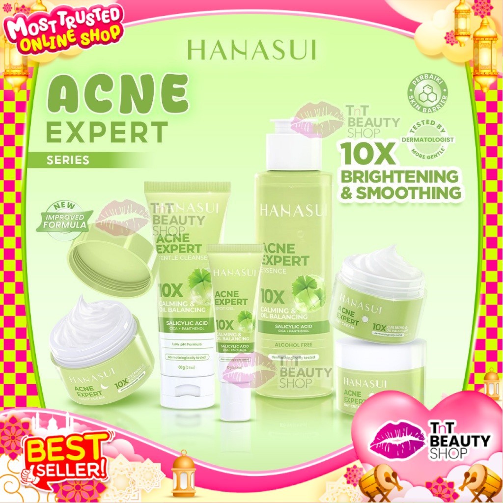 Jual HANASUI Acne Treatment Day Cream - Night Cream - Toner - Cleanser ...