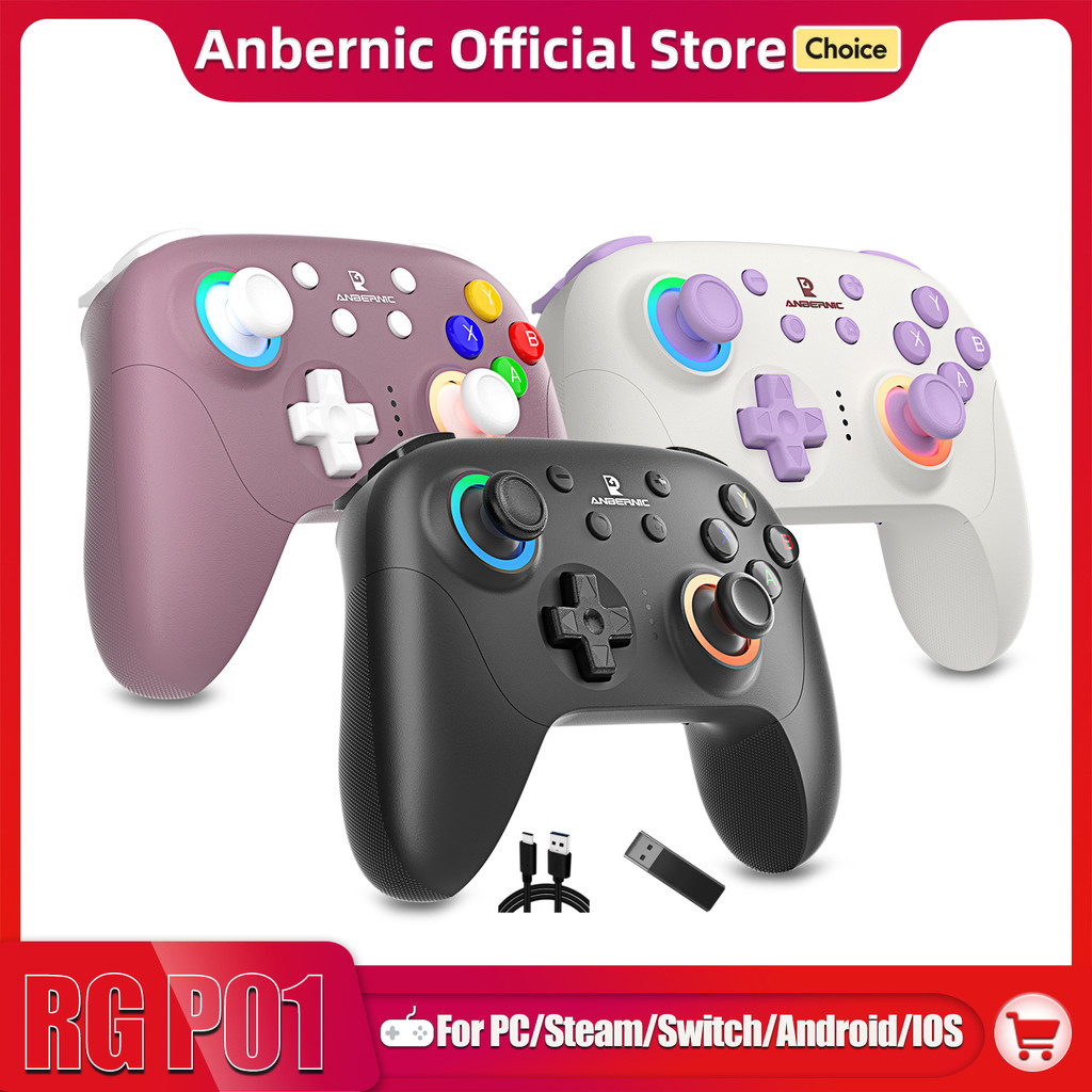 Jual ANBERNIC RG P01 Retro Games Controller Bluetooth Wireless Wired Gamepad Hall Effect ...