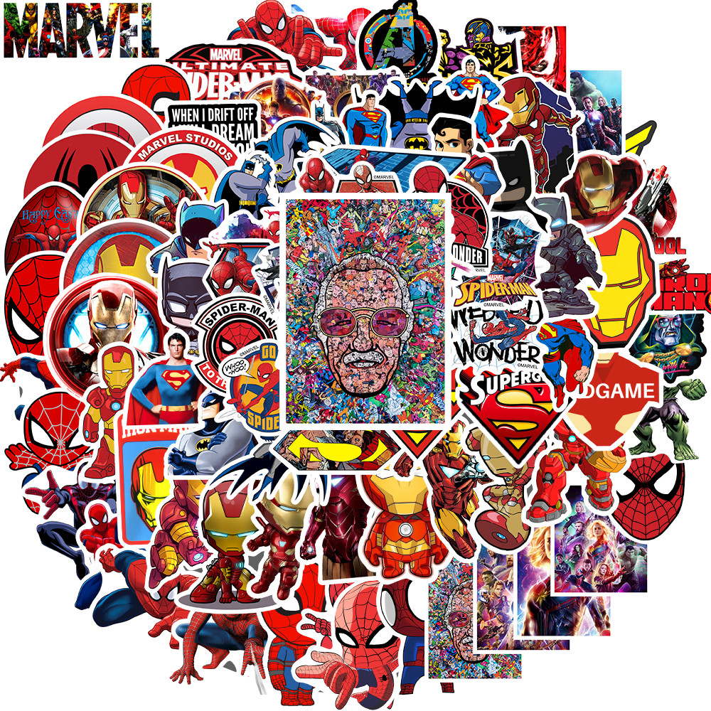 Jual Sticker Pack Marvel Spiderman Ironman Thor Sticker Anime Stiker ...