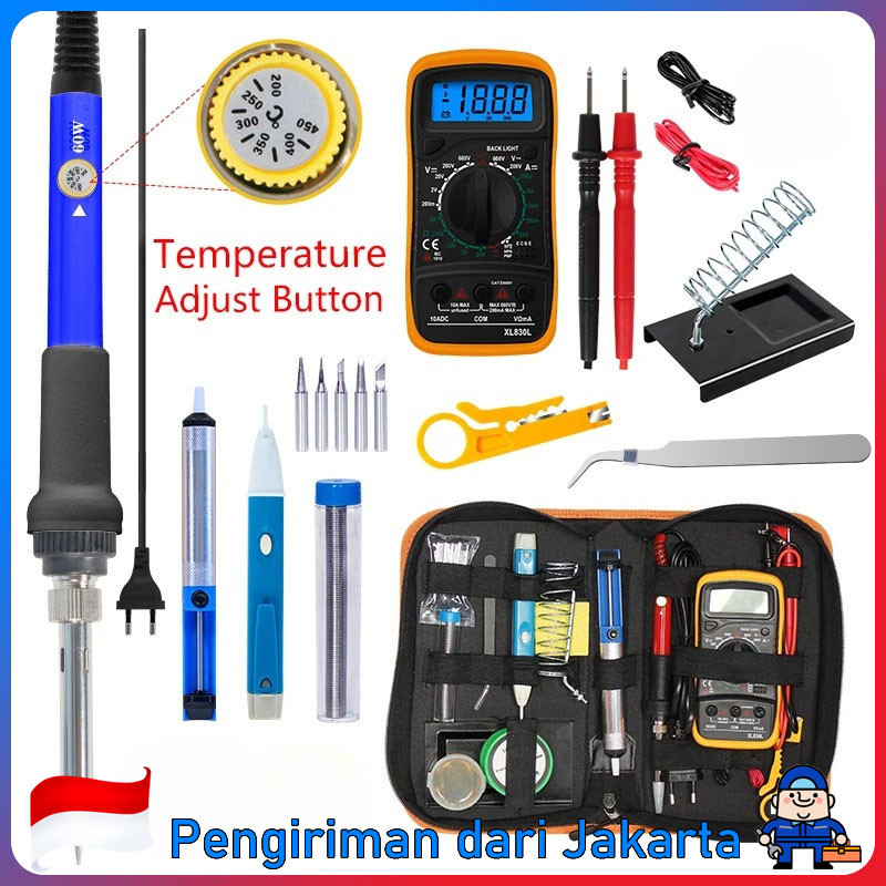 Jual Paket Solder Listrik Lengkap Set Solder Listrik Lengkap Dengan Multimeter Iron Tool Kit ...