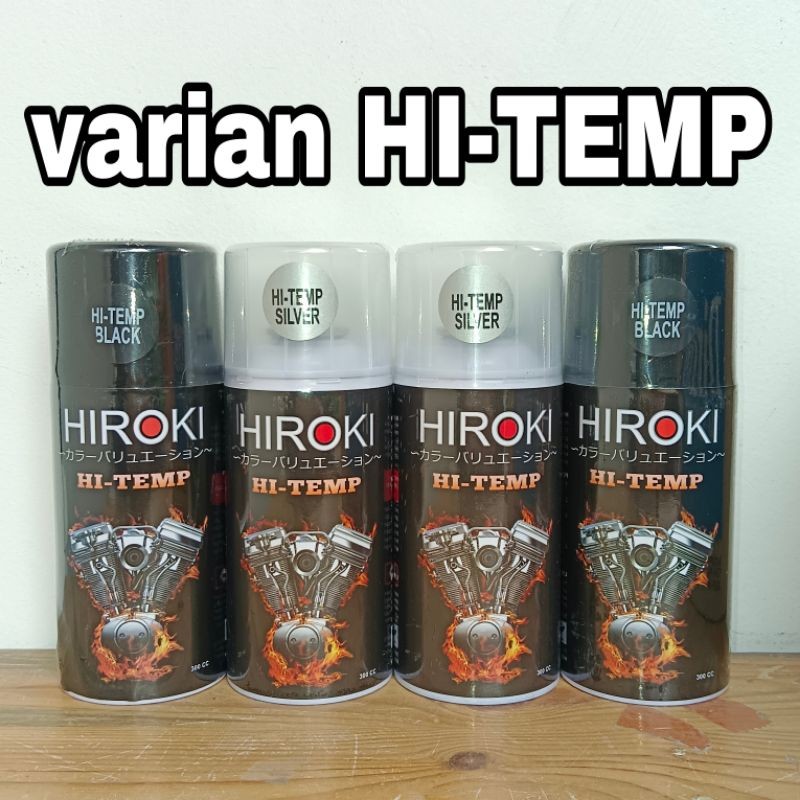 Jual cat spray pilok pilox cat hiroki HI-TEMP black 300cc hi temp ...