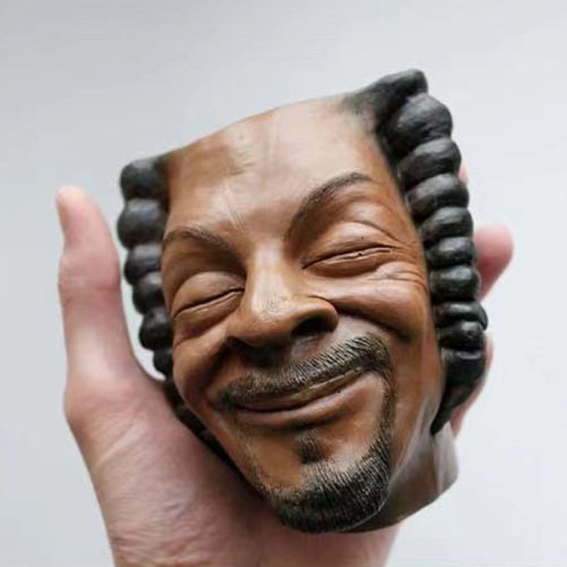 Jual Rapper Snoop Dogg Flower Pot Human Face Vase Man Human Smile Face ...