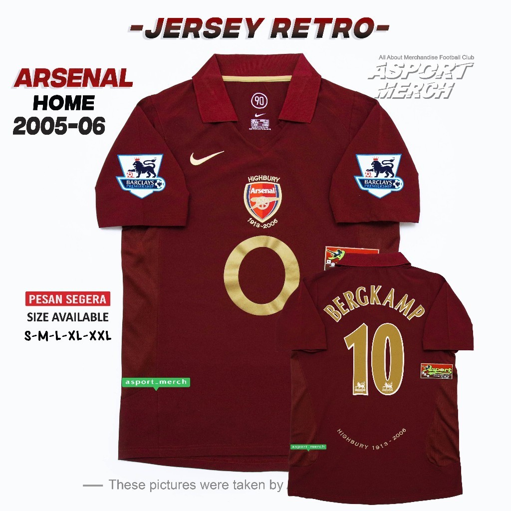 Jual JERSEY BOLA ARSENAL HOME 2005 2006 JERSEY RETRO ARSENAL HOME 05 06 ...