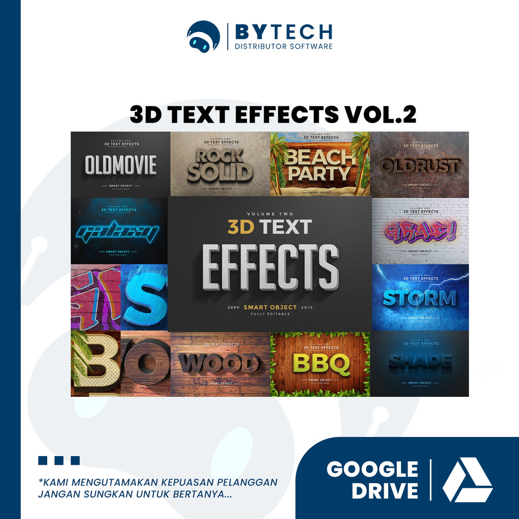 Jual 3D TEXT EFFECT VOL.2 | PHOTOSHOP | Shopee Indonesia