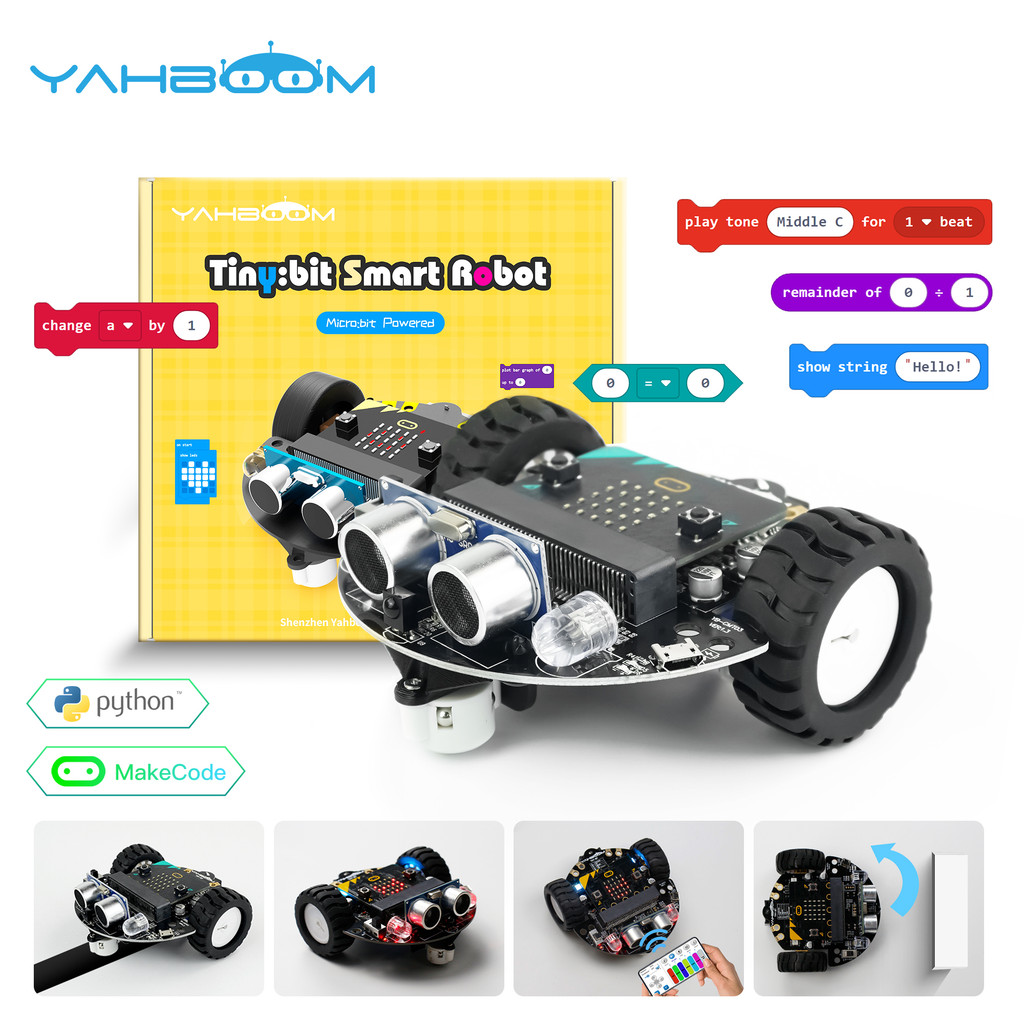 Jual Yahboom Microbit Car Programmable Toys Coding Robotics for Microbit V2 V1 with Battery CE ...