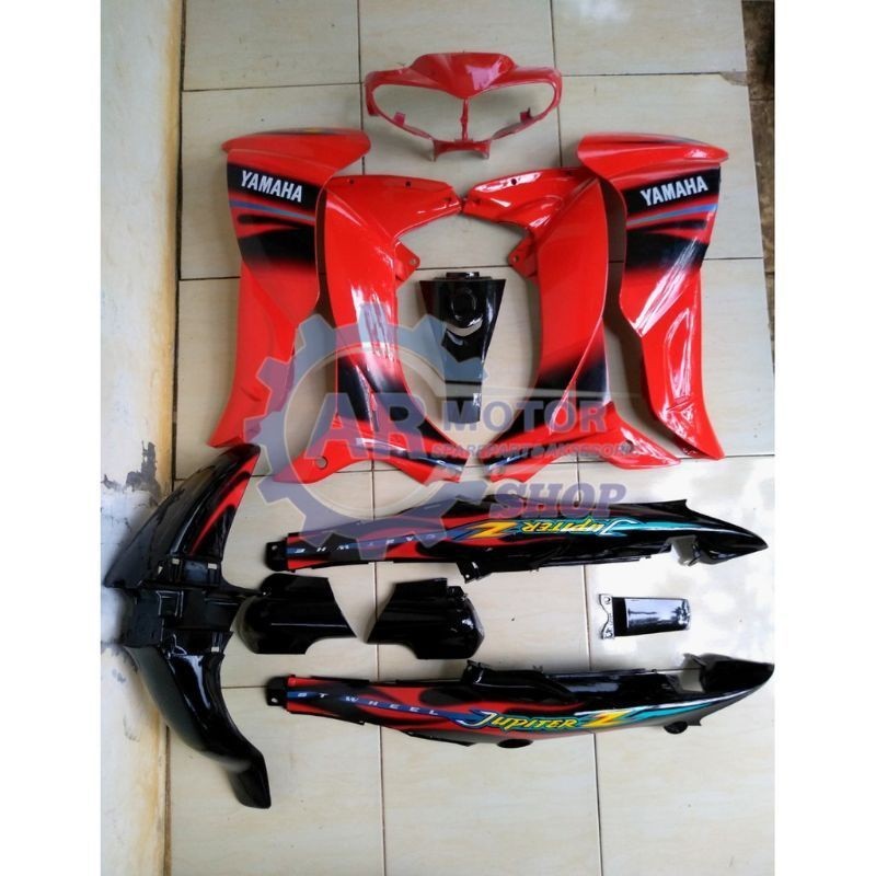 Jual FULL SET COVER BODY JUPITER Z LAMA MERAH HITAM PLUS STIKER ...