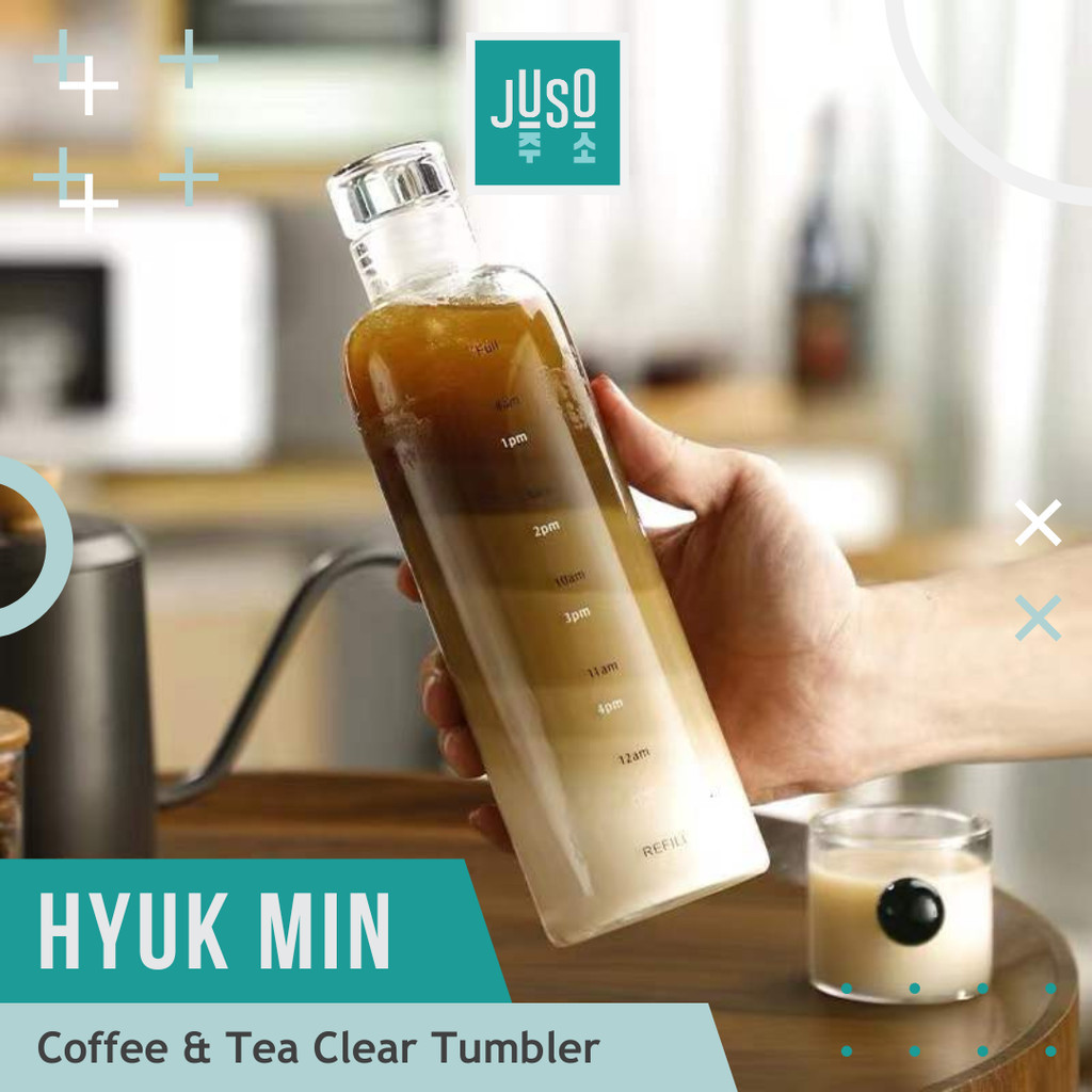 Jual 【JUSO】HYUK MIN Termos Botol Termos Bening Water Bottle Kopi Teh ...