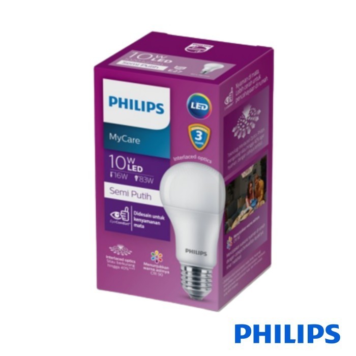 Jual PHILIPS LED Bulb MyCare 10W 10 Watt 4000K E27 Natural White Netral | Shopee Indonesia