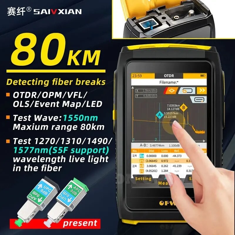 Jual SAIVXIAN MINi OTDR Active Fiber Live Test Fiber Optic ...