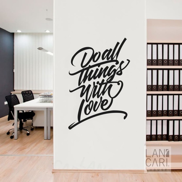 Jual Stiker Cutting Kantor Wall Sticker Love Quotes Motivasi Stiker ...