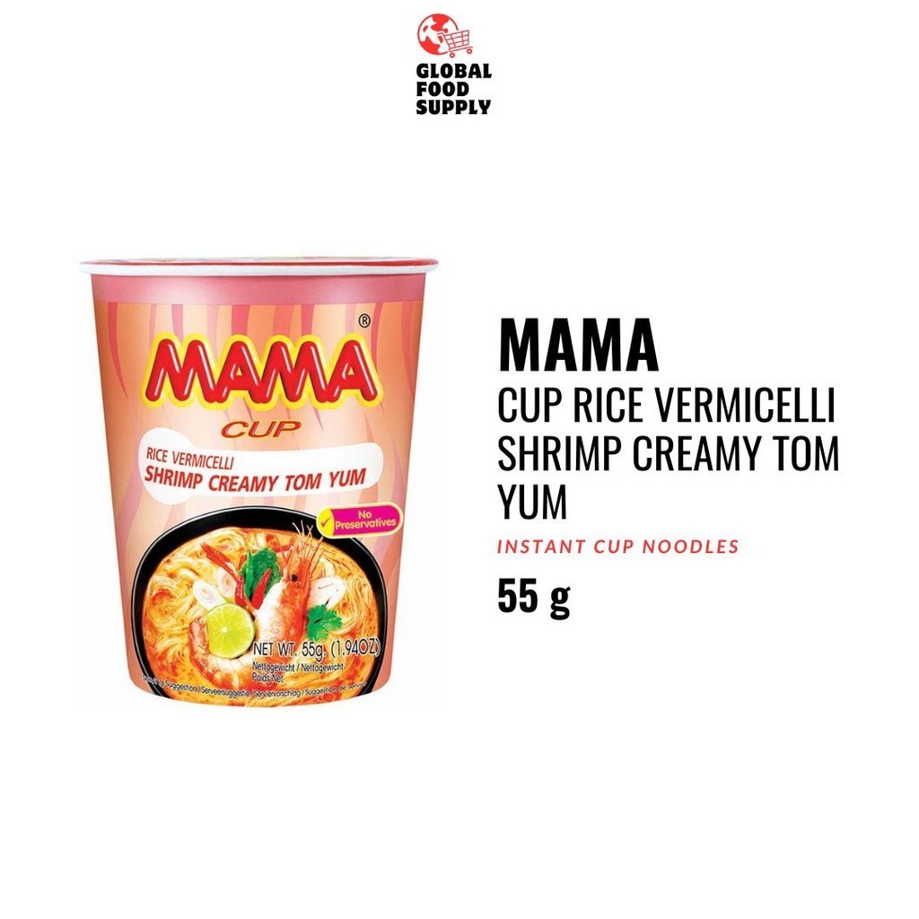 Jual MAMA Cup Rice Vermicelli Shrimp Creamy Tom Yum 55 gr | Shopee ...