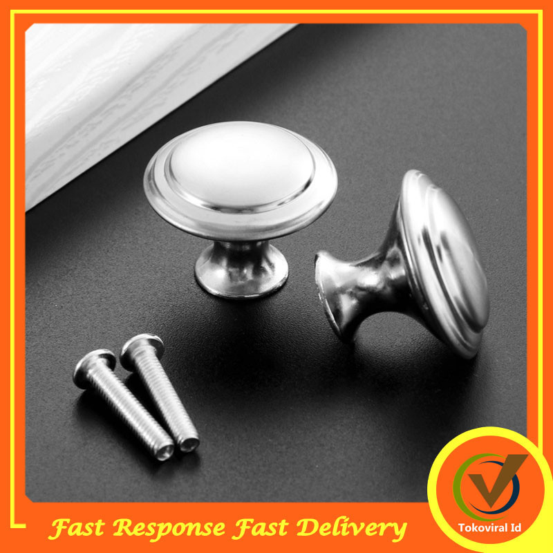 Jual Pegangan Pintu Lemari Kitchen Set / Knop Bulat Stainless / Handle ...