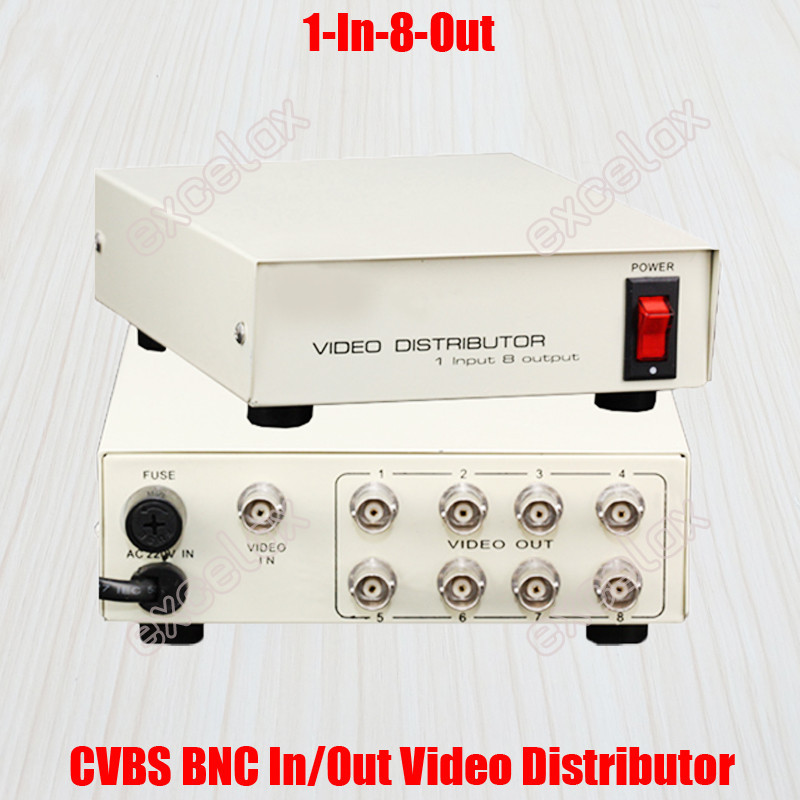 Jual 1 In 8 Out CVBS Analog Video Distributor Multiplexer Splitter for ...