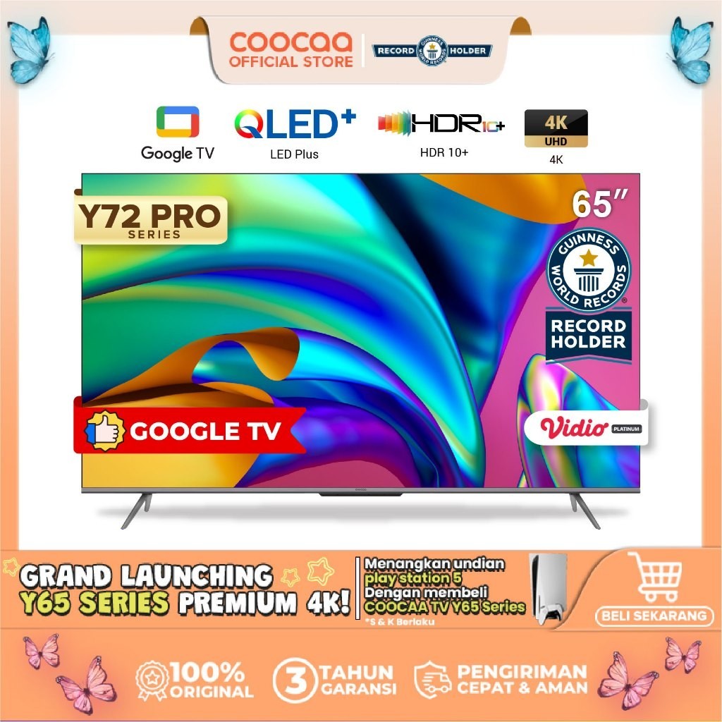 Jual PROMO SPESIAL [Google TV] COOCAA 65 inch Smart TV - 4K - QLED TV ...