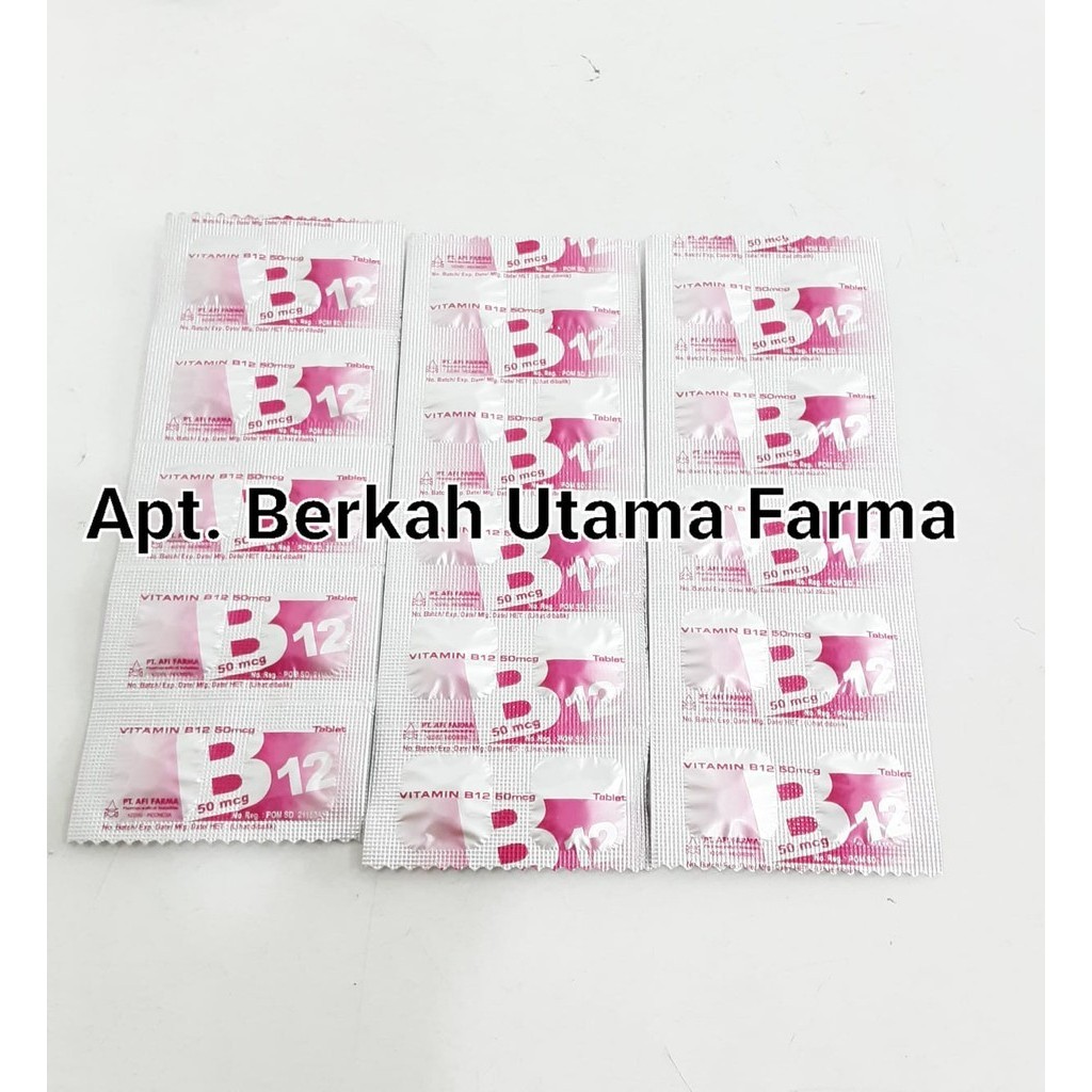 Jual Vitamin B12 50 Mg Strip isi 10 Tablet (Afi Farma) | Shopee Indonesia