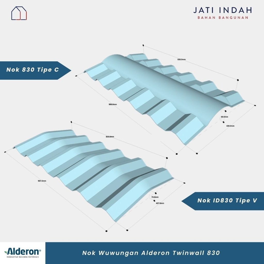 Jual Nok / Wuwungan ALDERON Twinwall 830 UPVC Berongga Double Layer | Shopee Indonesia