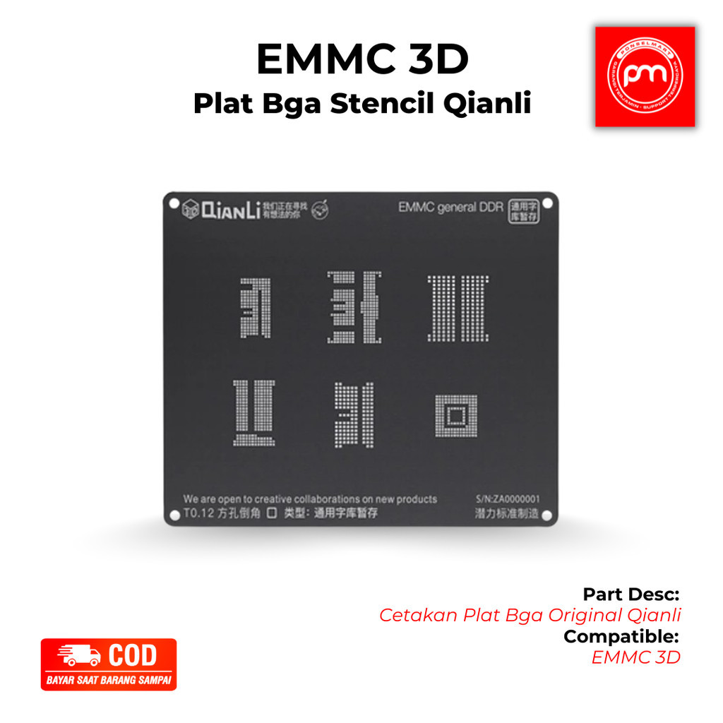 Jual Cetakan Plat Bga Stencil EMMC 3D Original Qianli | Shopee Indonesia