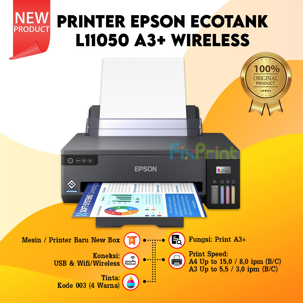 Jual Printer Epson EcoTank L11050 L18050 L14150 Print A3+ Wireless ...