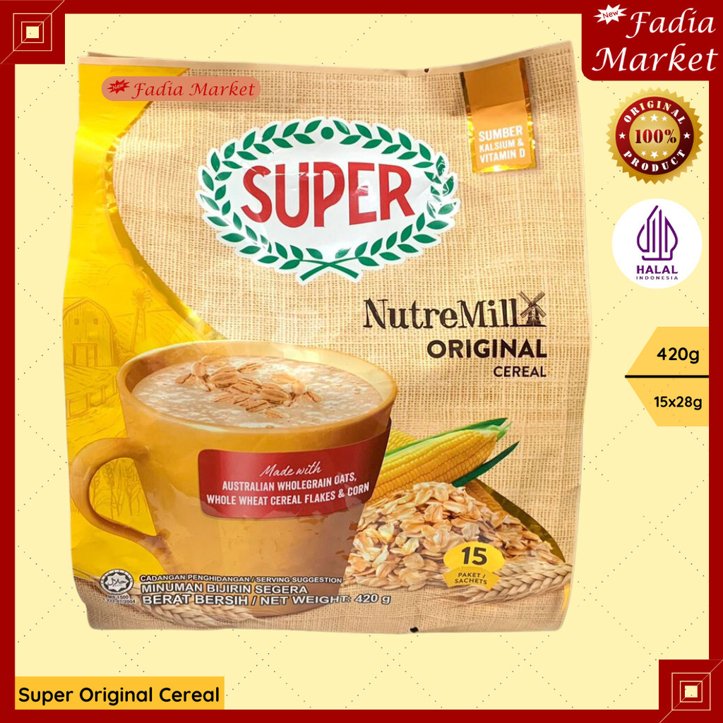 Jual Super Cereal Original Nutremill Malaysia 15x28g 420g | Shopee ...