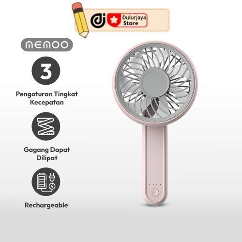 Jual Memoo Kipas Angin Portabel Rechargeable 2000 Mah - Pink Portable ...