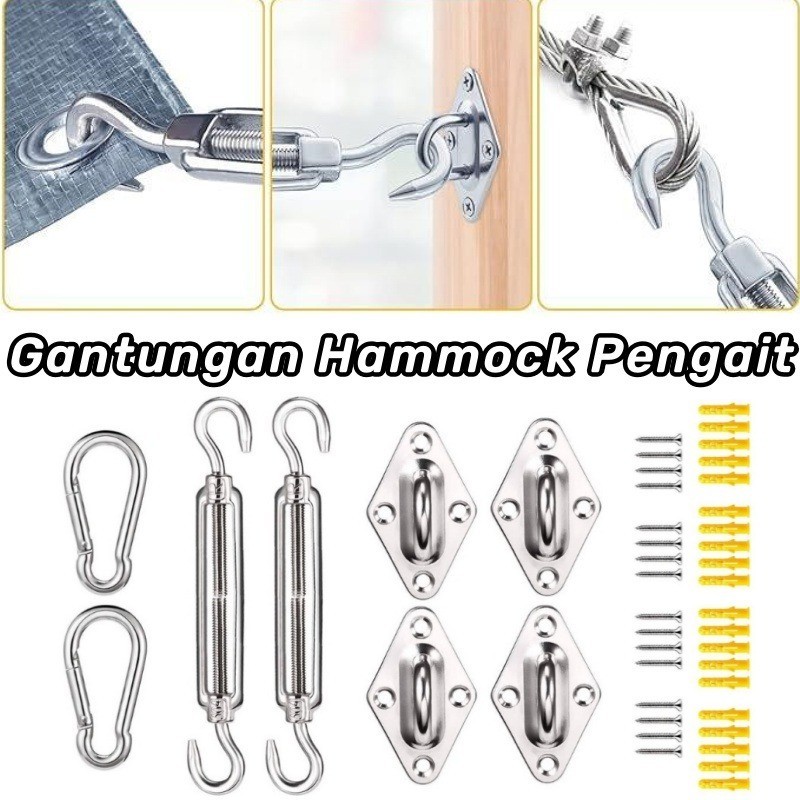 Jual Gantungan Hammock Pengait Hammock Stainless Steel Tebal Sun Shade ...