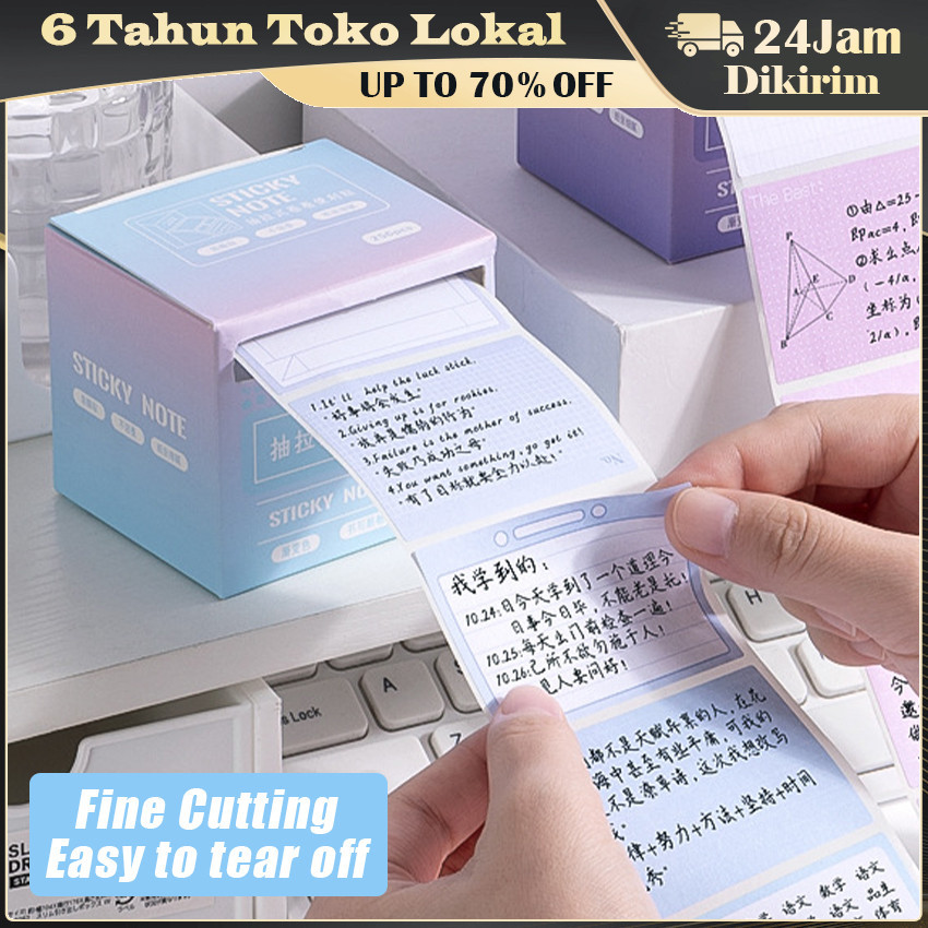 Jual 256 Sticky Notes / Creative Gradient Color Pull-out Sticky Notes ...
