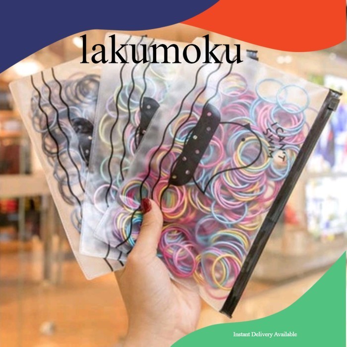 Jual karet rambut besar korea/kunciran rambut jepang pouch/kunciran ...