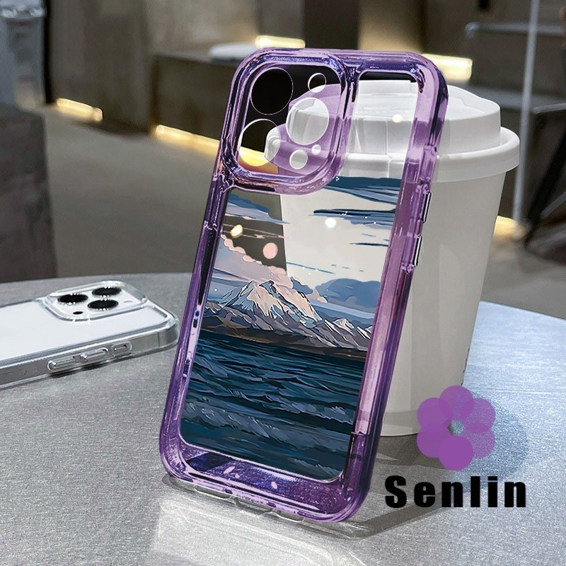 Jual Kasing ponsel transparan lansekap gunung salju Case For Samsung A56 5G A36 A07 A26 5G A16 ...